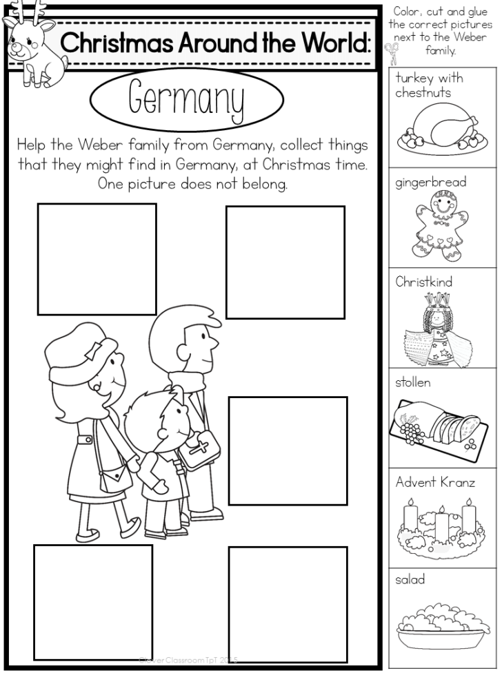 Christmas Around The World Worksheets Printables | Ronald Worksheets