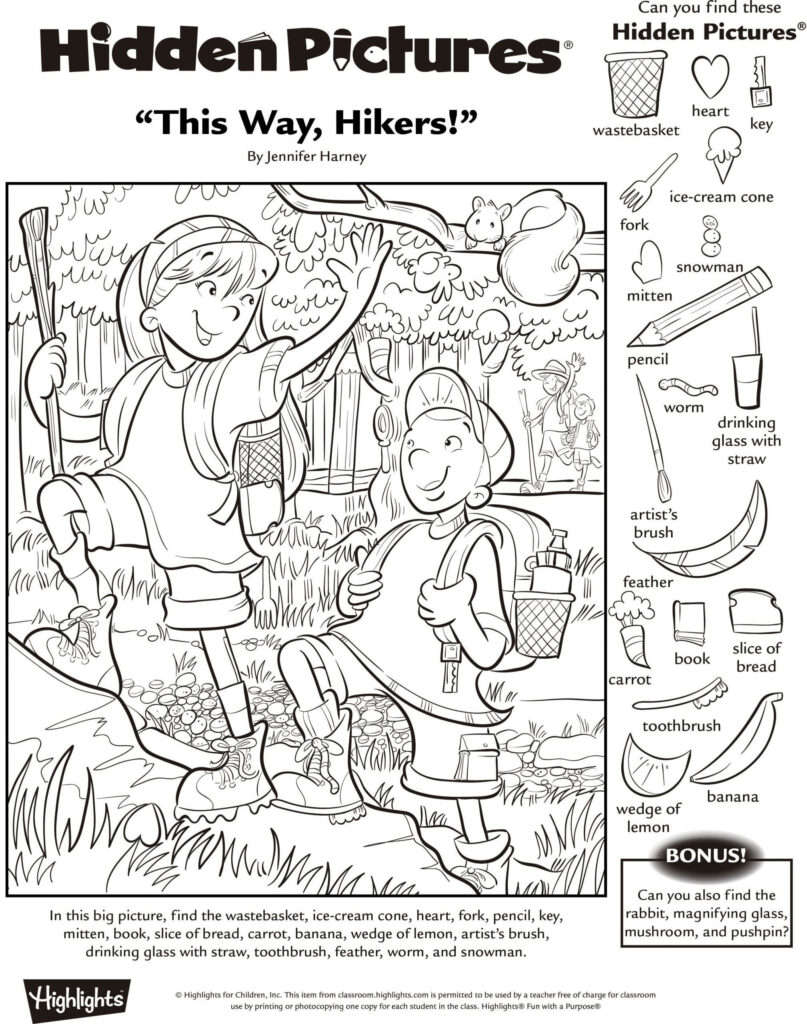 Find The Hidden Objects Worksheets Printables | Ronald Worksheets