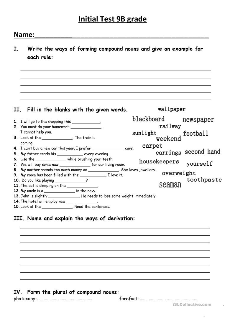 Free 9th Grade English Worksheets Printable Ronald Worksheets