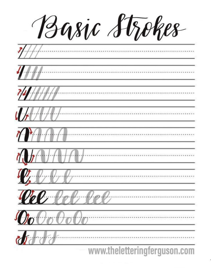 Free Calligraphy Worksheets Printable | Ronald Worksheets