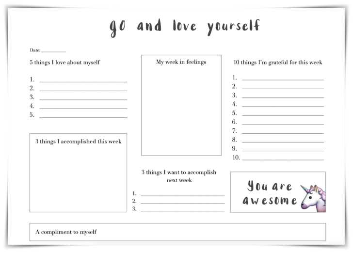 Free Printable Self Esteem Worksheets | Ronald Worksheets