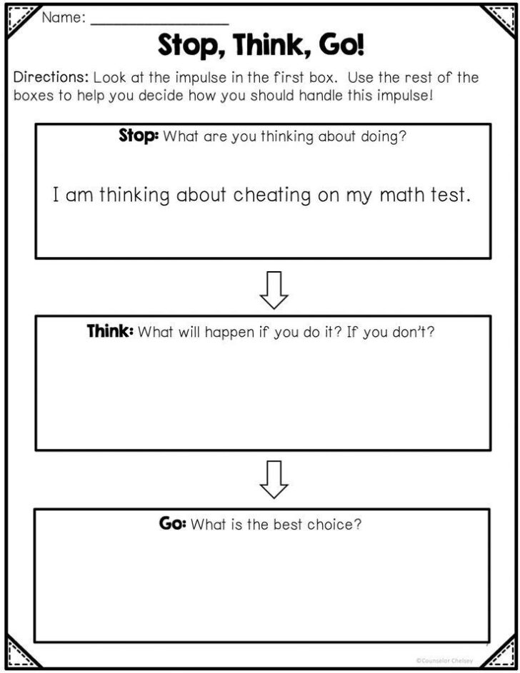 Impulse Control Worksheets Printable | Ronald Worksheets