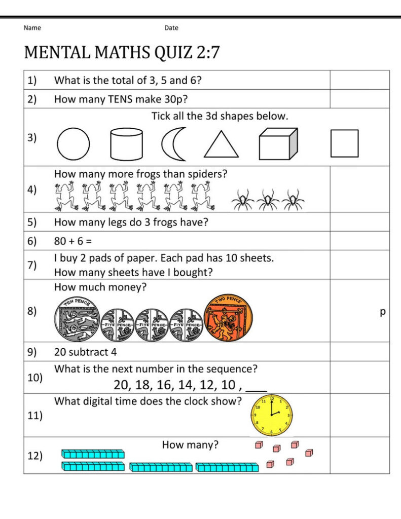 Year 7 Printable Worksheets Free | Ronald Worksheets