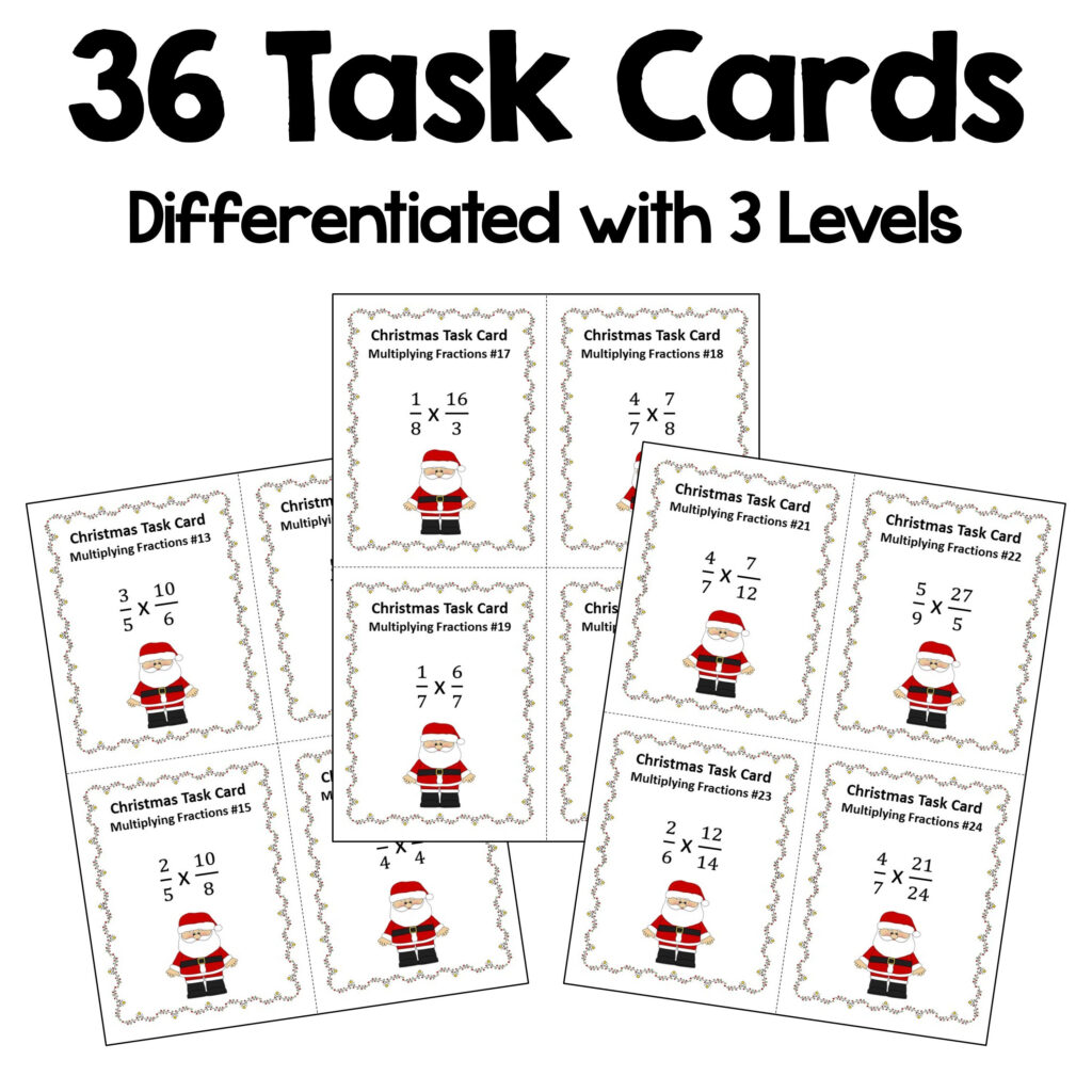 Multiplying Fractions Christmas Worksheet | Ronald Worksheets