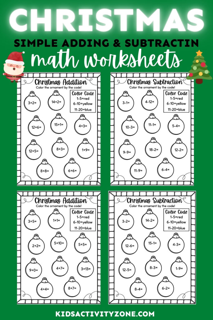 Free Printable Christmas Math Worksheets For 1st Grade | Ronald Worksheets
