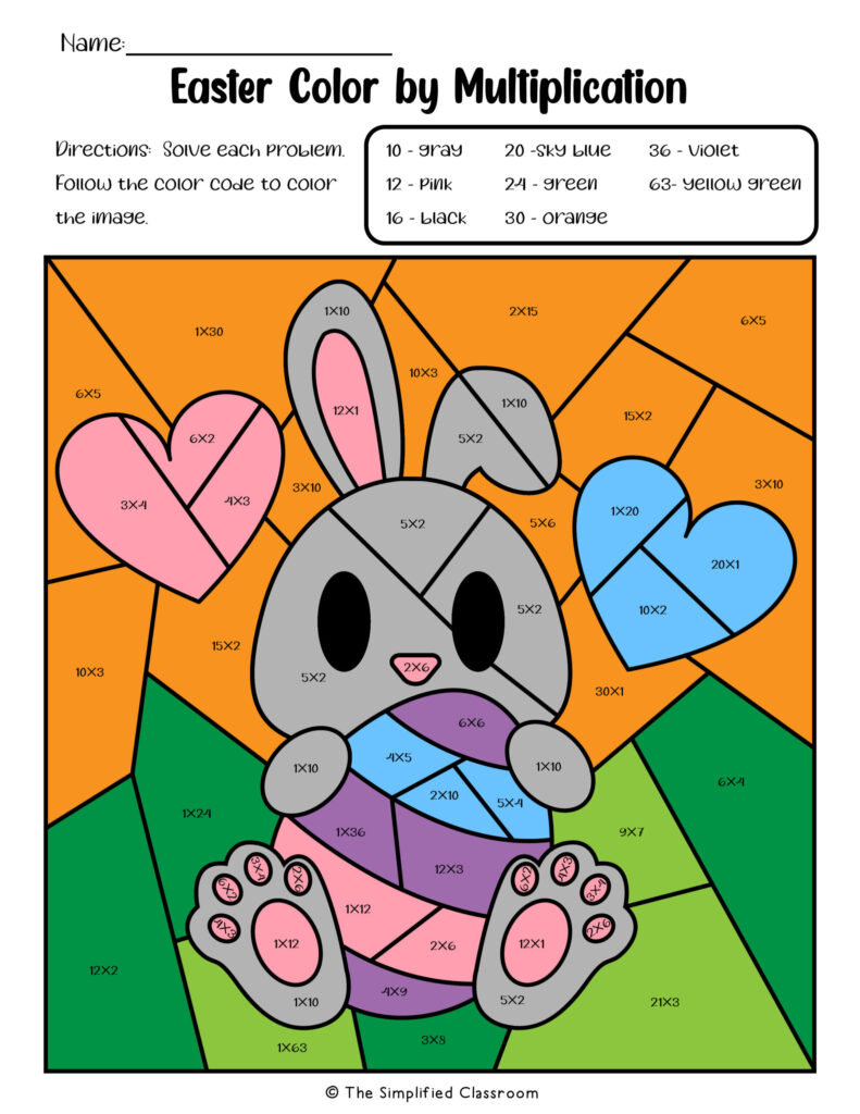 Easter Code Worksheets | Ronald Worksheets