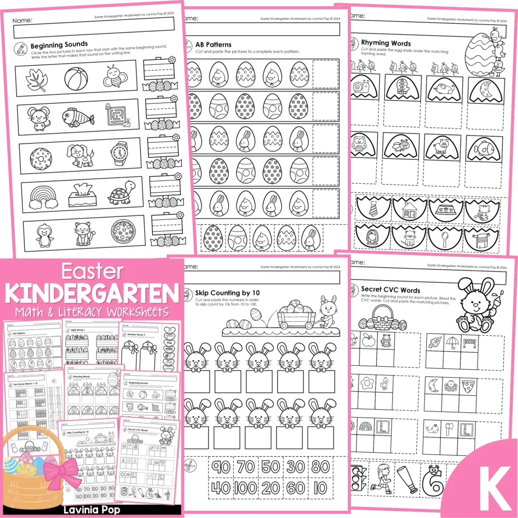 Easter Beginning Sounds Worksheets | Ronald Worksheets