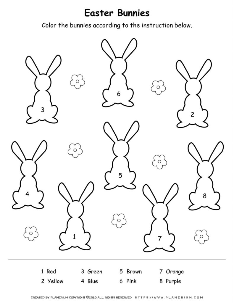 Worksheets Easter Bunny | Ronald Worksheets