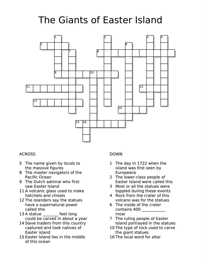 Mystery Of Easter Island Worksheets | Ronald Worksheets