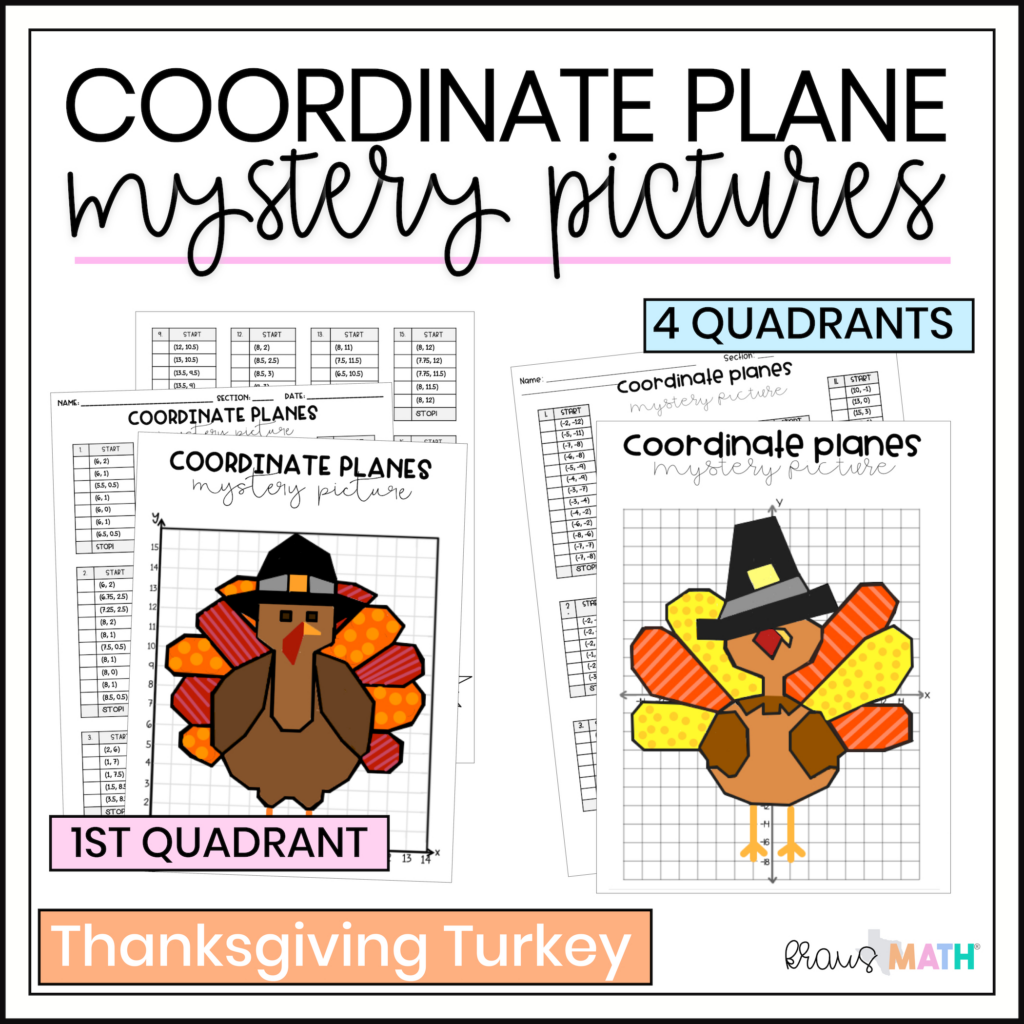 Thanksgiving Coordinate Graphing Picture Worksheets | Ronald Worksheets