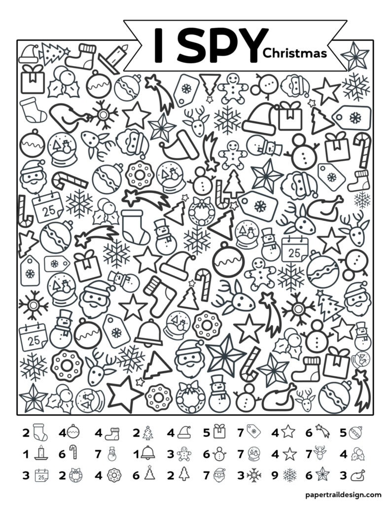 I Spy Christmas Worksheets | Ronald Worksheets